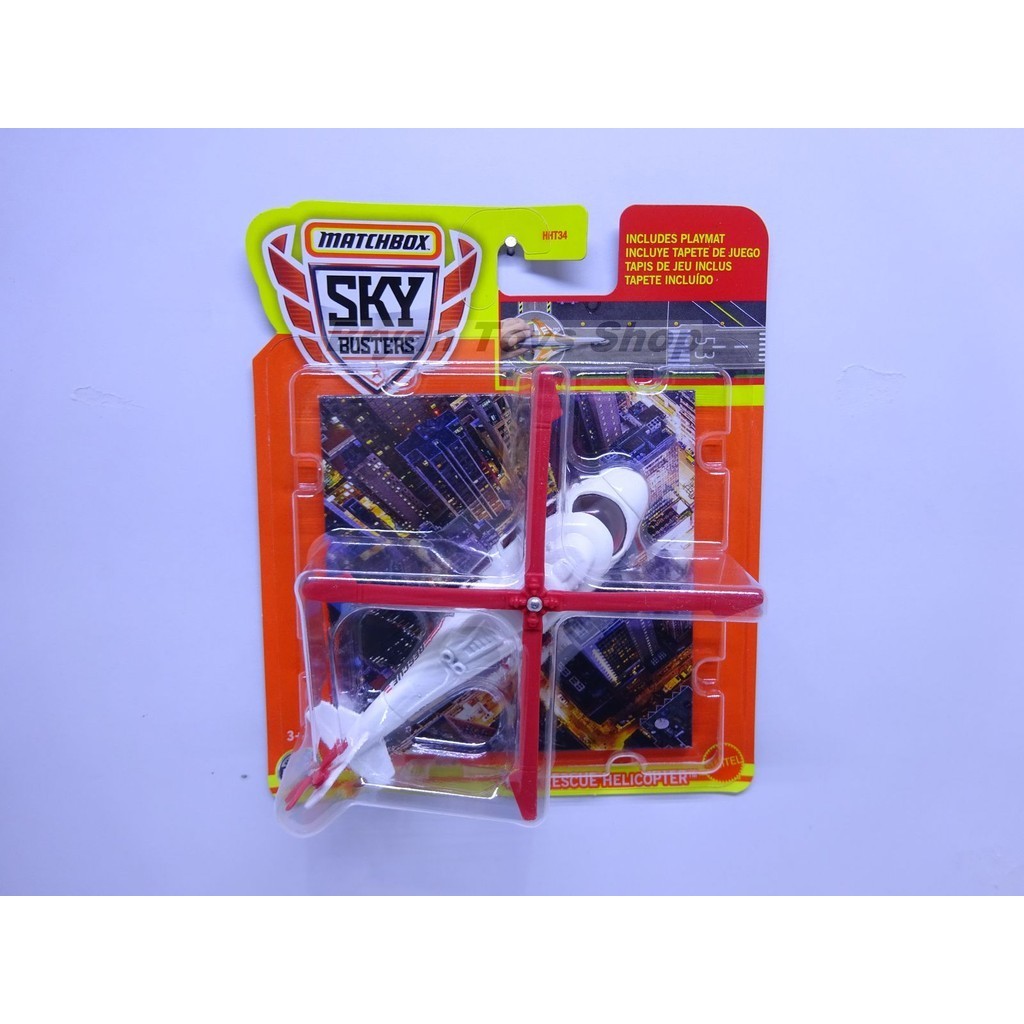 Jual Matchbox Sky Busters MBX Rescue Helicopter Putih Merah | Shopee ...