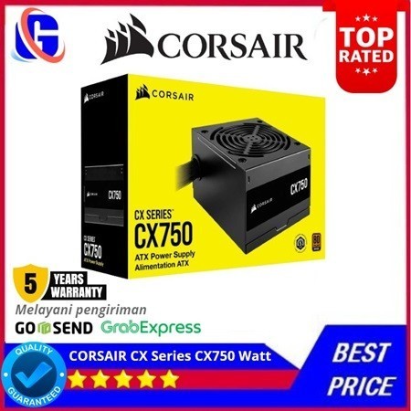 Jual CORSAIR CX Series CX750 – 750 Watt 80 PLUS Bronze ATX Power Supply | Shopee Indonesia