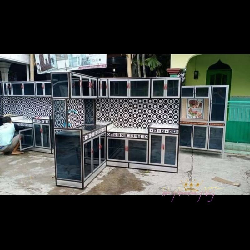 Jual Lemari Dapur Sehat Minimalis Kitchen Set Besar Model L Alumunium ...