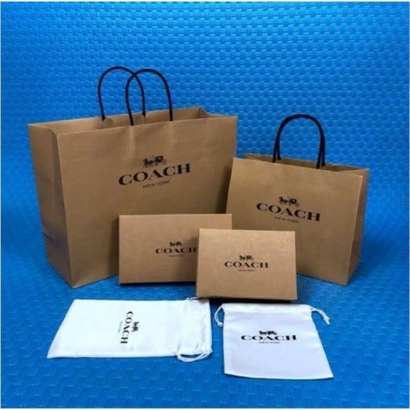 Jual Coach Paperbag Box Giftbag Accessories Bag (WRAP WITH CARE & Card ...