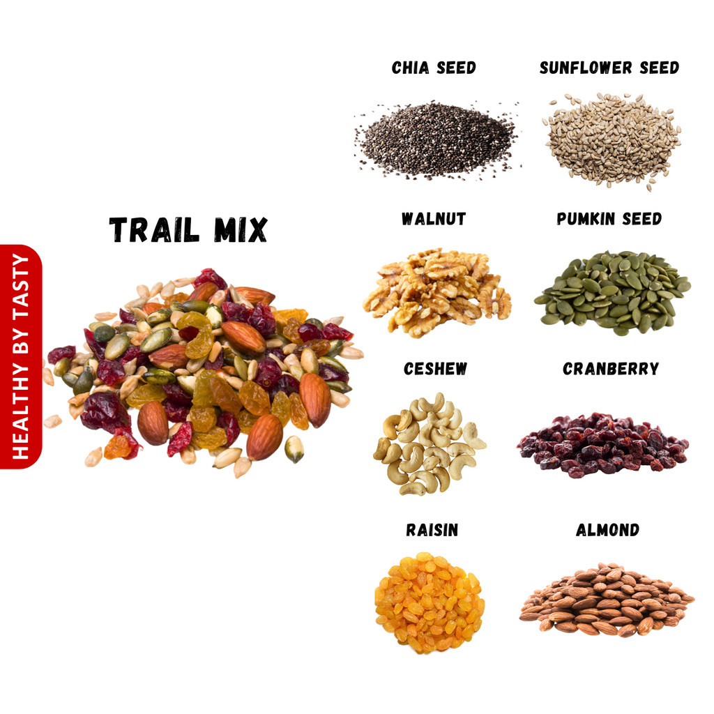 Jual Cemilan Sehat Trail Mix 8 Macam Dried Fruit Dried Nuts Cemilan ...