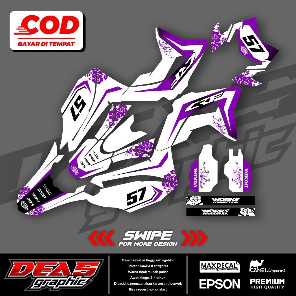 Jual Decal CRF 150l grafis 021 - STICKER DECAL - CUTTING RAPI FULLBODY ...