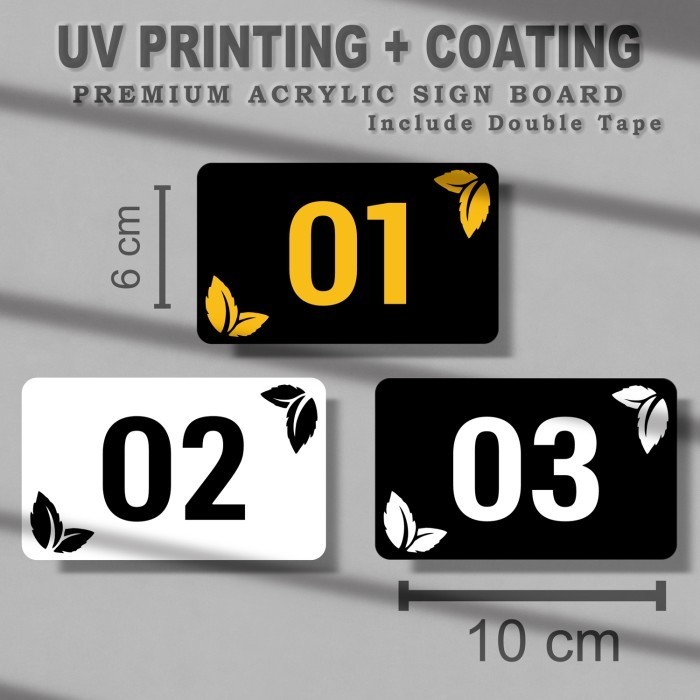 Jual Nomor Kamar Acrylic UV Print Nomer Kos Villa Hotel Akrilik NRUV17 ...