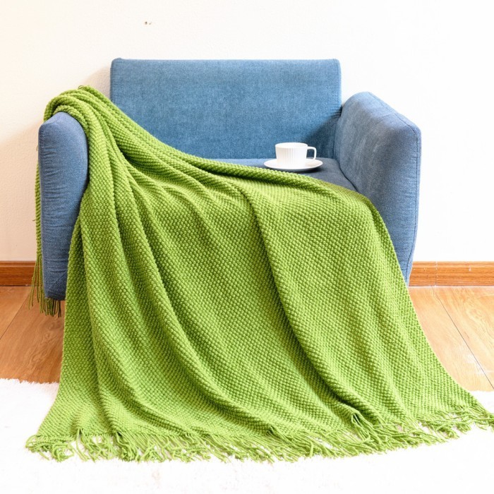 Jual Amber Blanket / Selimut Rajut Wol Halus Sofa Cover Nordic Mewah ...