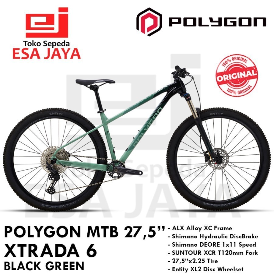 Jual Polygon Xtrada 6 MTB 27.5 Sepeda Gunung 1 x 11 Speed Shimano Deore | Shopee Indonesia