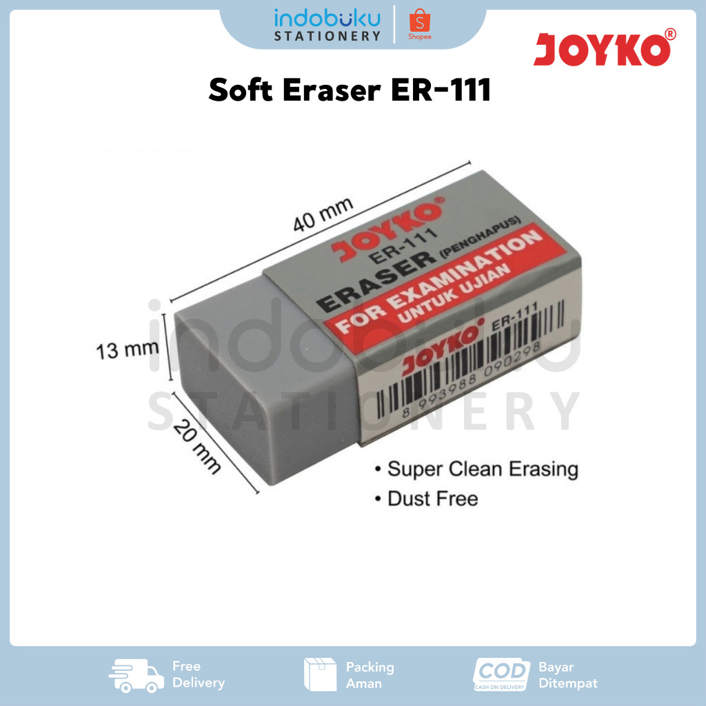 Jual Eraser Joyko ER-111 Penghapus Joyko Untuk Ujian ER-111 | Shopee Indonesia