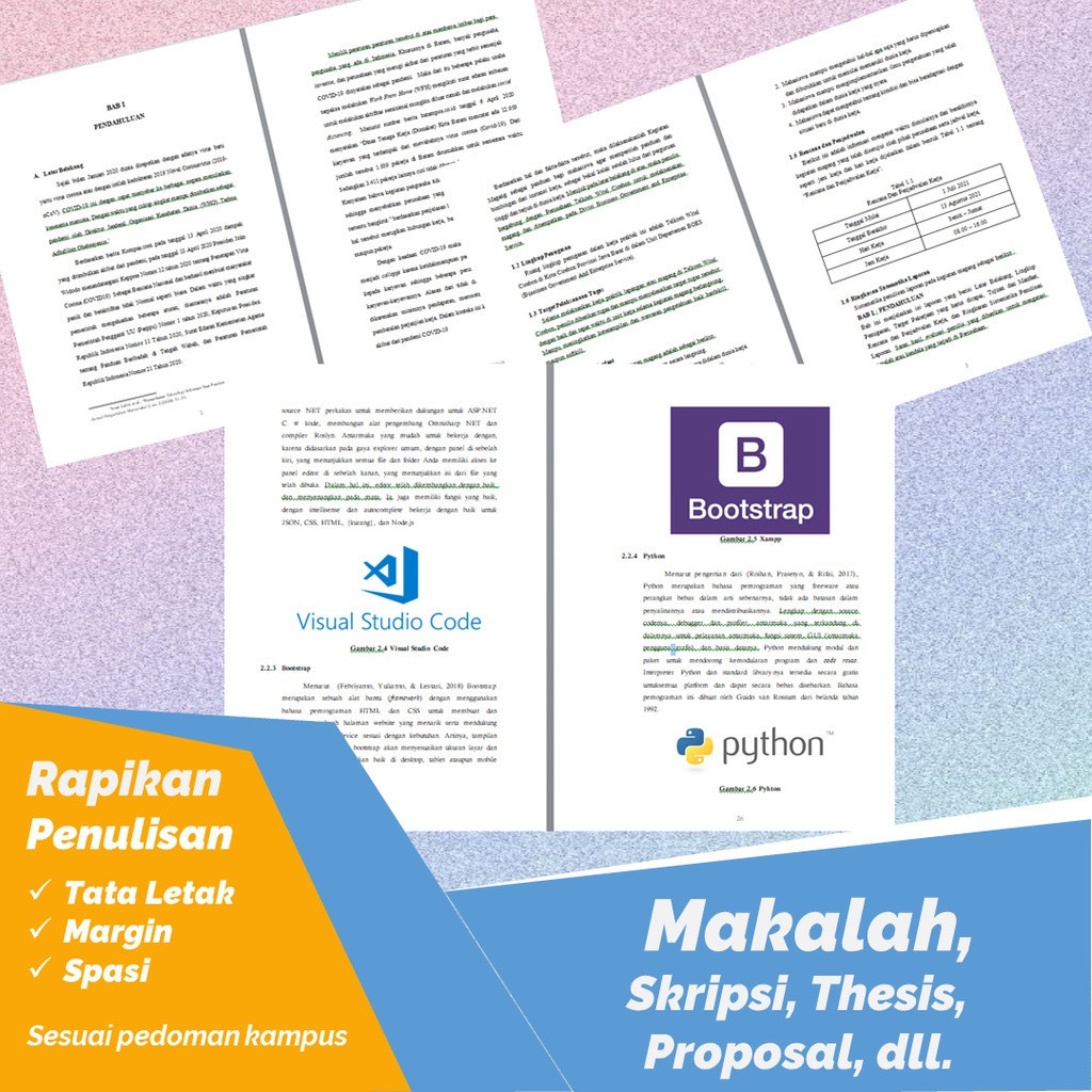 Jual MERAPIKAN FILE WORD CEPAT Tugas Skripsi Proposal Rapi dan ...