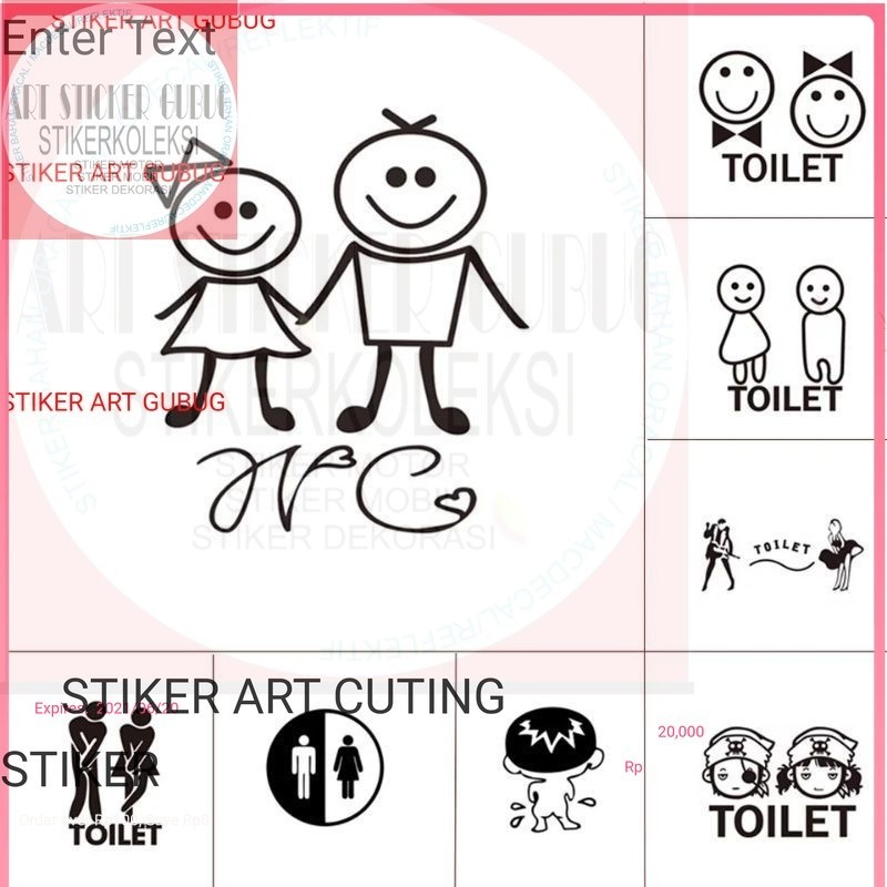 Jual Stiker WALL CUTTING STICKER STIKER HIASAN DEKORASI DINDING TOILET ...