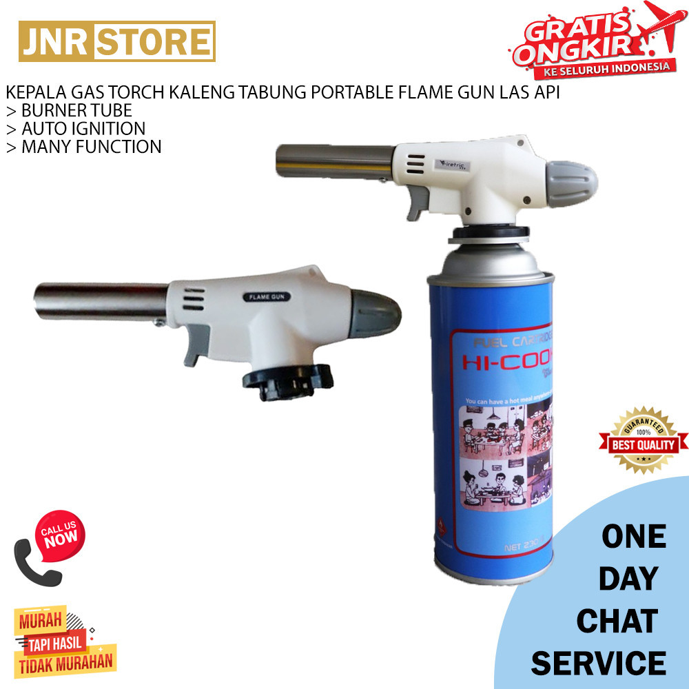 Jual KEPALA GAS TORCH KALENG TABUNG PORTABLE FLAME GUN LAS API JNR ELECTRIC | Shopee Indonesia