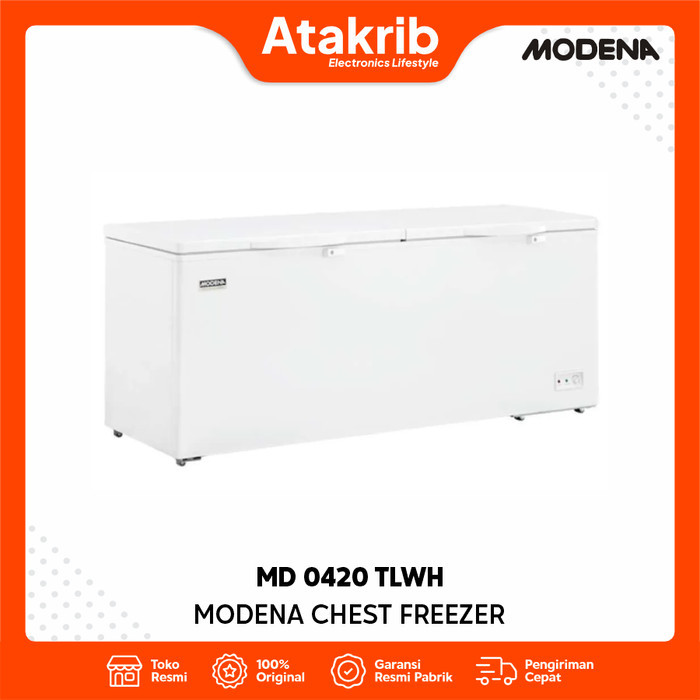 Jual MODENA CHEST FREEZER MD 0420 TLWH 420 Liter | Shopee Indonesia