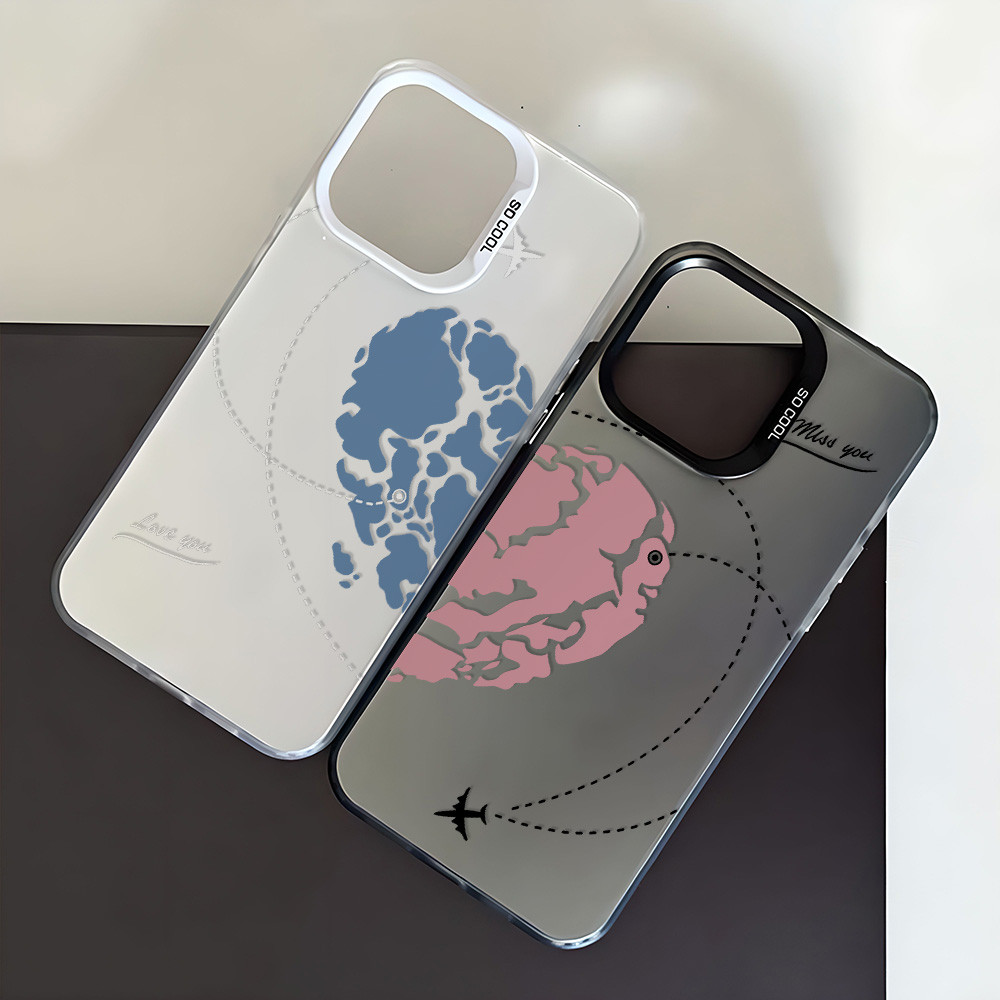 Jual SECRETGARDEN Red and Blue Love Couple New iPhone Case Series ...