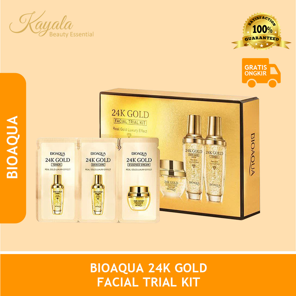 Jual Bioaqua 24K Gold Facial Trial Kit | Shopee Indonesia