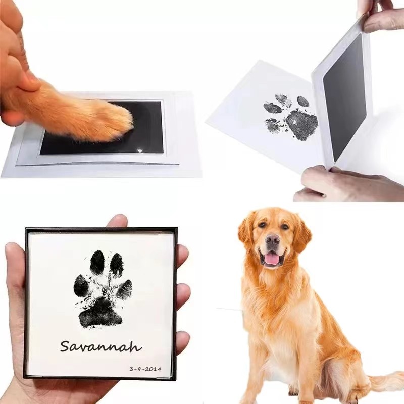 Jual Pet Dog & Cat Paw Print Ink Set Pad Baby Handprints Safe Non-toxic ...