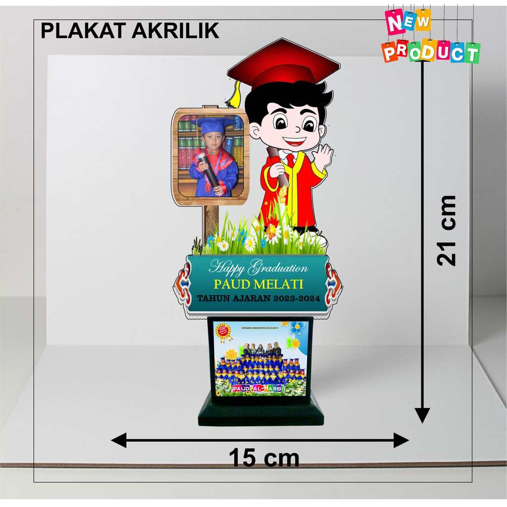 Jual TERMURAH SOUVENIR WISUDA SOUVENIR PLAKAT WISUDA AKRILIK TK/PAUD ...