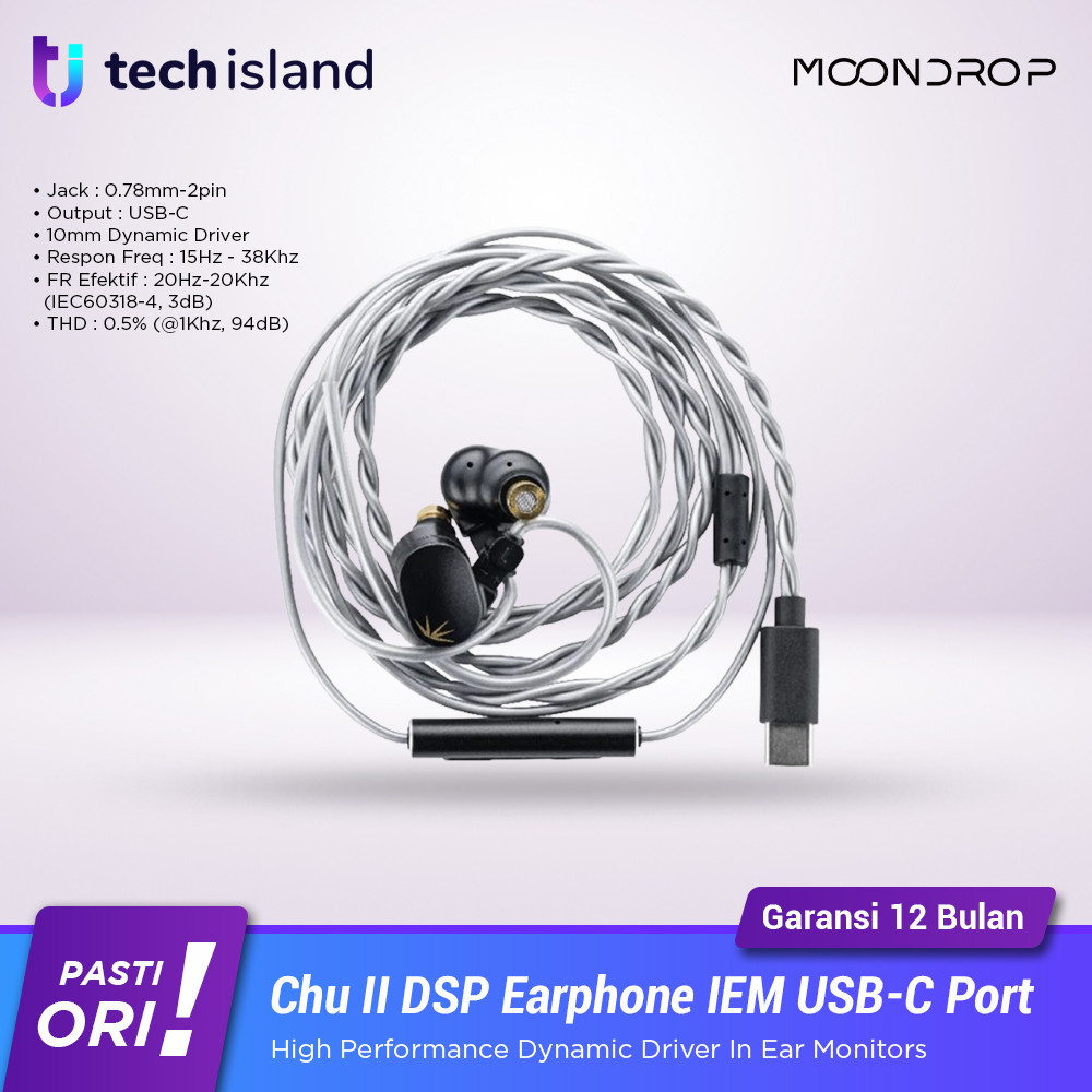 Jual Moondrop Chu 2 / Chu2 / Chu II DSP In Ear Monitors USB-C IEM Earphone Wired | Shopee Indonesia