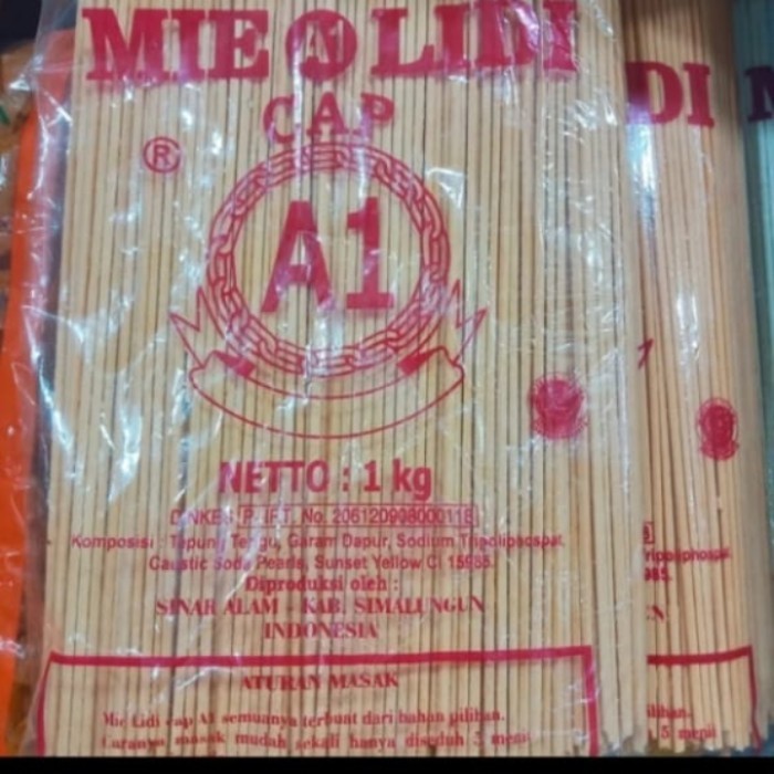 Jual Mie Lidi A1 Warna Kuning Mentah Kering 1 kg | Shopee Indonesia