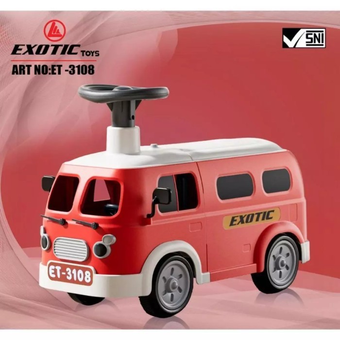 Jual Mainan Mobil dorong anak mini bus Exotic ET 3108 ride on tunggang ...