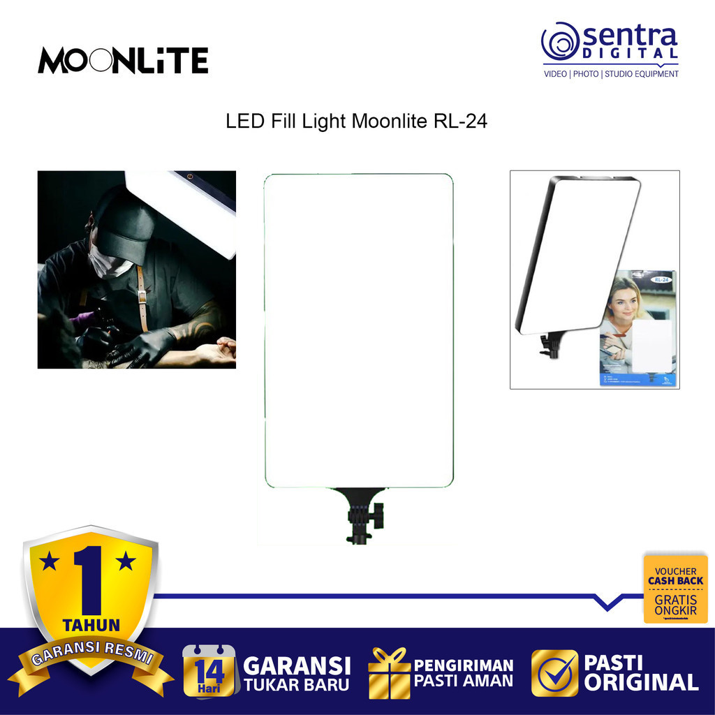 Jual Moonlite RL-24 LED Video Fill Light Bi Color ( 47x28cm ) | Shopee ...