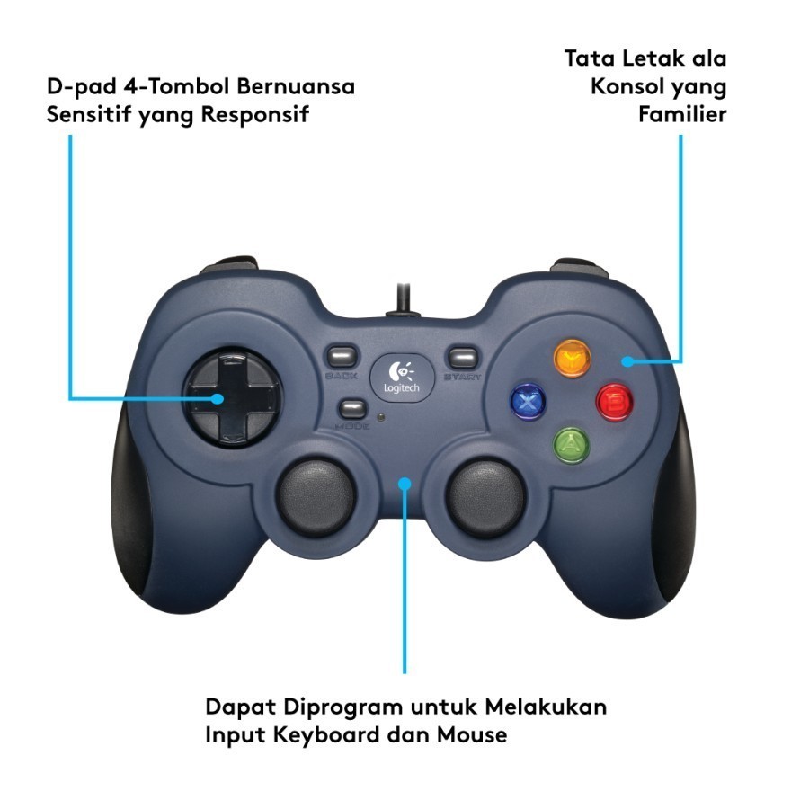 Jual Logitech Gamepad F310 - PC Gaming Controller - Joystick | Shopee ...
