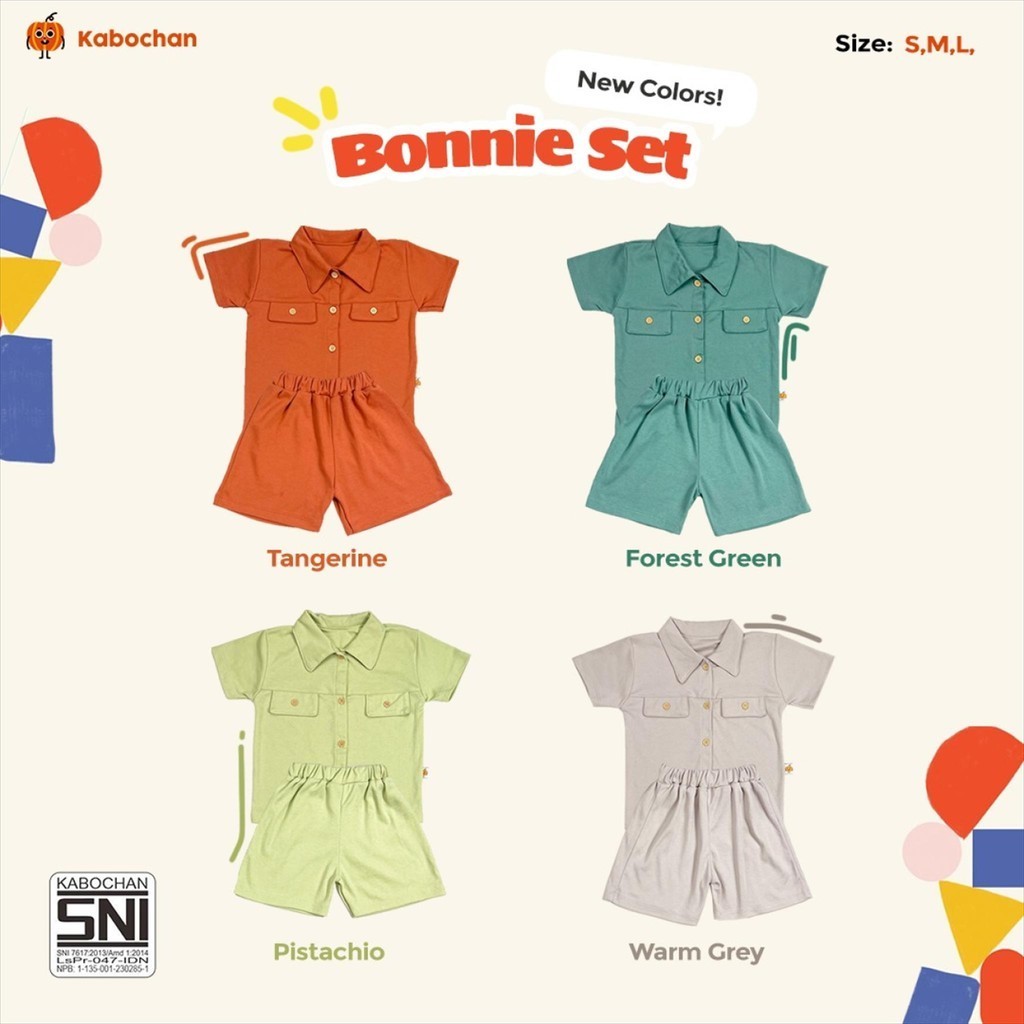 Jual [TOMS] KABOCHAN (1set) BONIE SET | Stel Kemeja Bayi Anak | Stelan ...