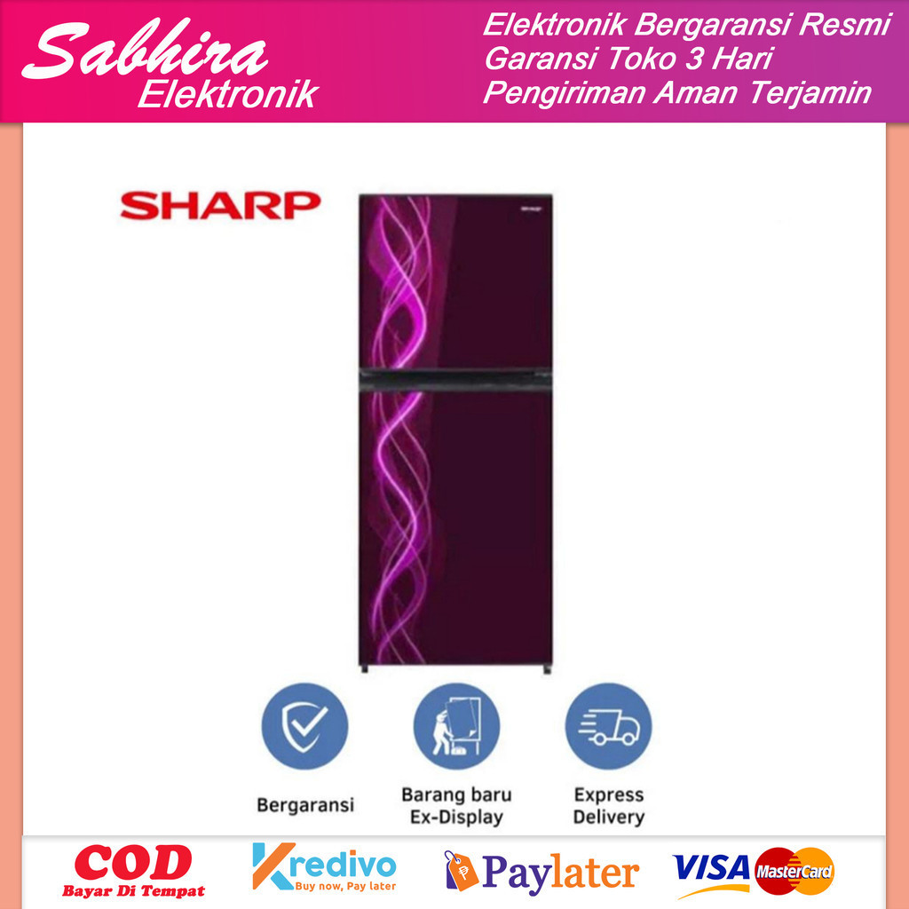 Jual Kulkas SHARP 2 pintu series sj 197nd no frost kapasitas besar ...