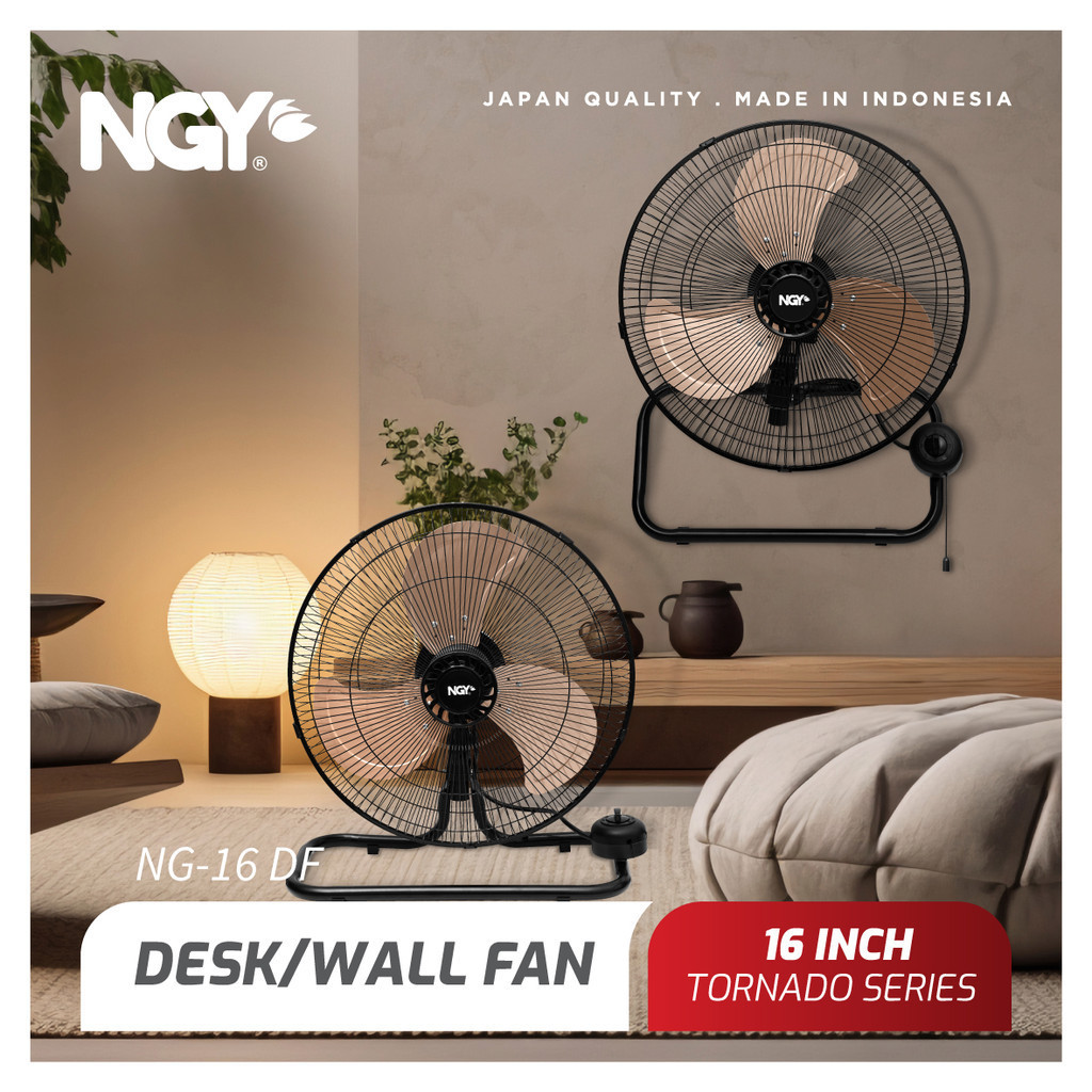 Jual NGY Desk Wall Fan Tornado / Kipas Angin Lantai Dinding 16 inch | NGY-16DW NAGOYA | Shopee ...