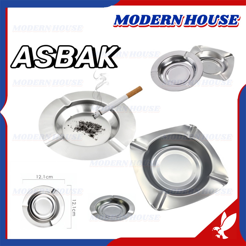 Jual Asbak Stainless Bulat / Asbak Rokok Stainless Steel / Stainless ...