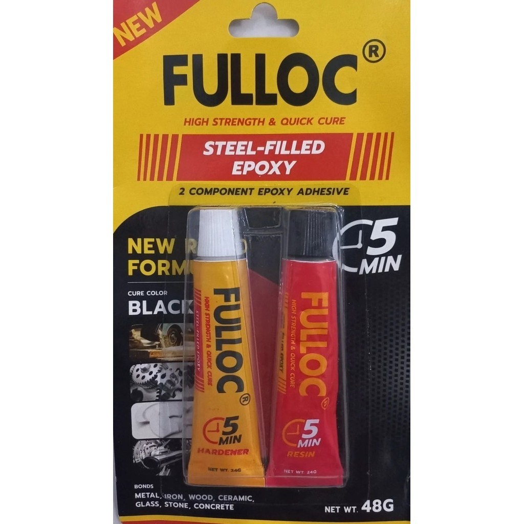 Jual NEW Lem Besi FULLOC 5 Menit 2 Komponen Quick Filled Epoxy Adhesive ...