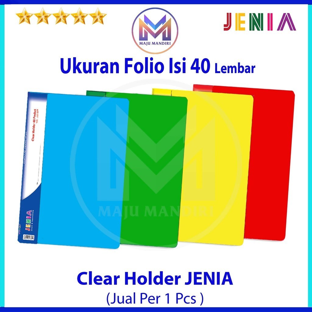 Jual Clear Holder Jenia Ukuran F4 Isi 40 Poket / Map Dokumen Folio ...