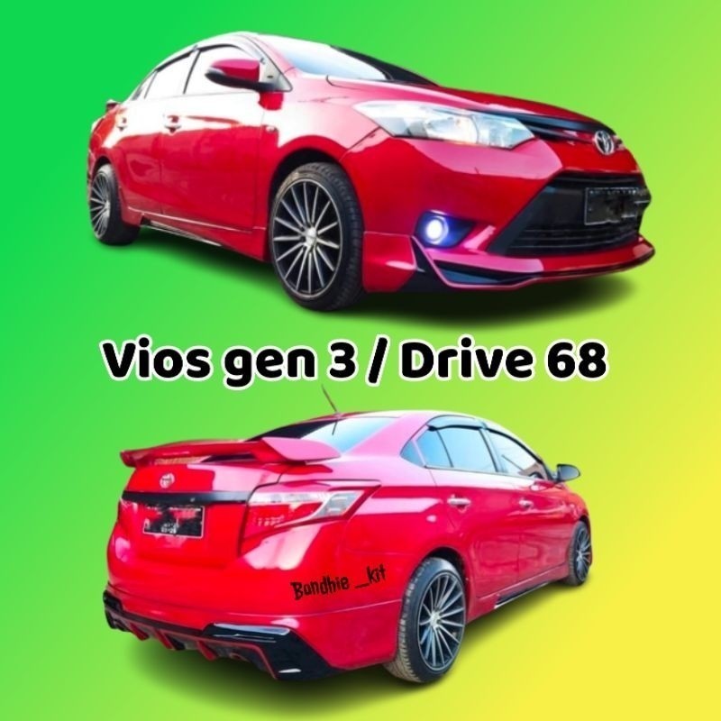 Jual bodykit vios gen 3 model Drive 68 tahun 2013 2014 2015 2016 2017 ...