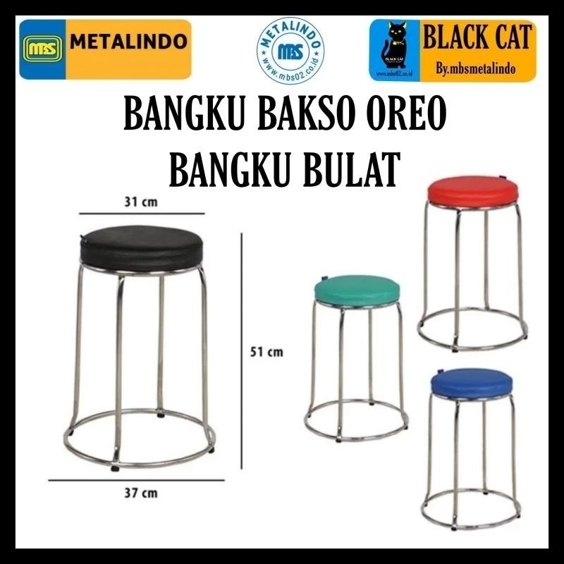 Jual CS23WE Bangku bakso oreo bangku bulat bangku caffe serbaguna ...