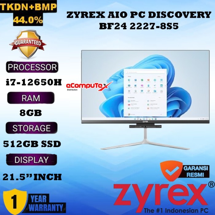 Jual ZYREX BF24 2227 (8S5) AIO PC ALL IN ONE DISCOVERY I7-12650H 8GB ...