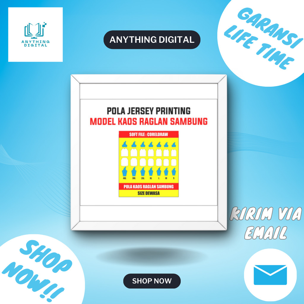Jual P 12 POLA JERSEY KAOS RAGLAN SAMBUNG ( File CorelDraw ) | Shopee ...