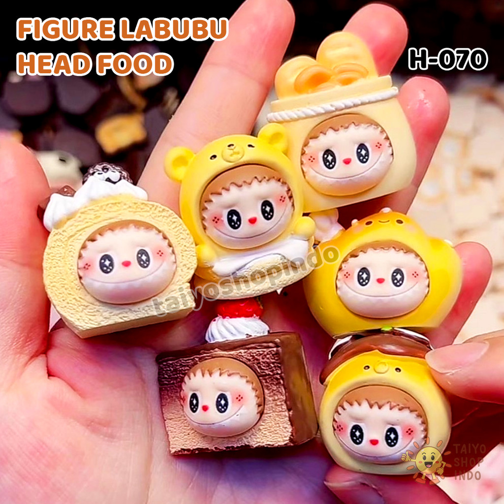 Jual TAIYO Figure Labubu Head Food Cake Mini Figur Kecil Resin Karakter ...