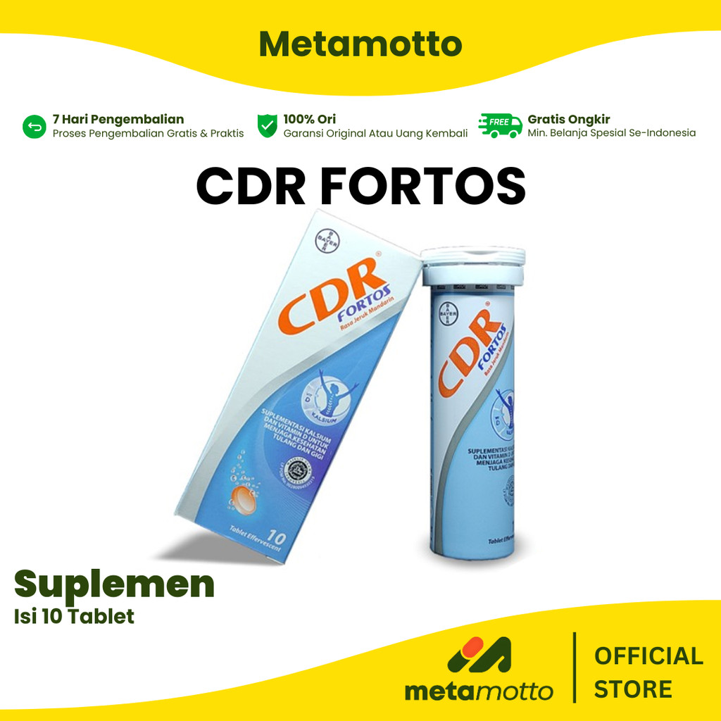 Jual CDR FORTOS RASA JERUK MANDARIN 10 TABLET - Metamotto | Shopee ...