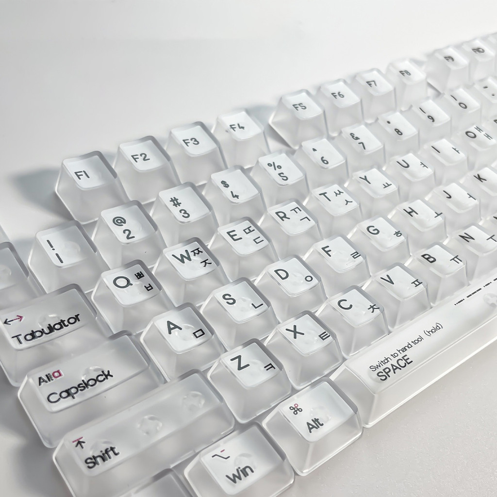 Jual Misty through Transparent Korean Keycaps OEM Profile Frosted ...