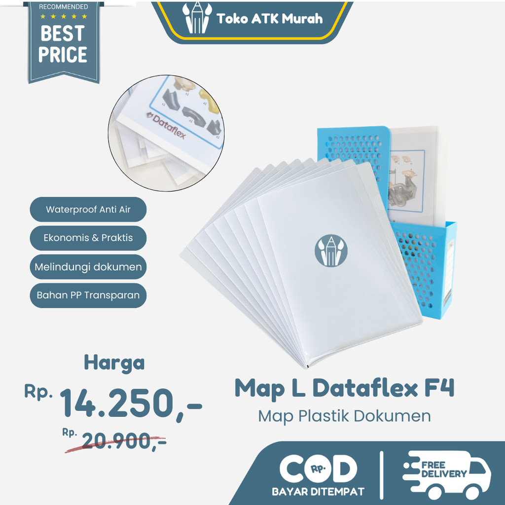 Jual 1 PAK Map File Dokumen Data Flex Map L Folio Dataflex / clear sleeve F4 (12 Pcs) | Shopee ...