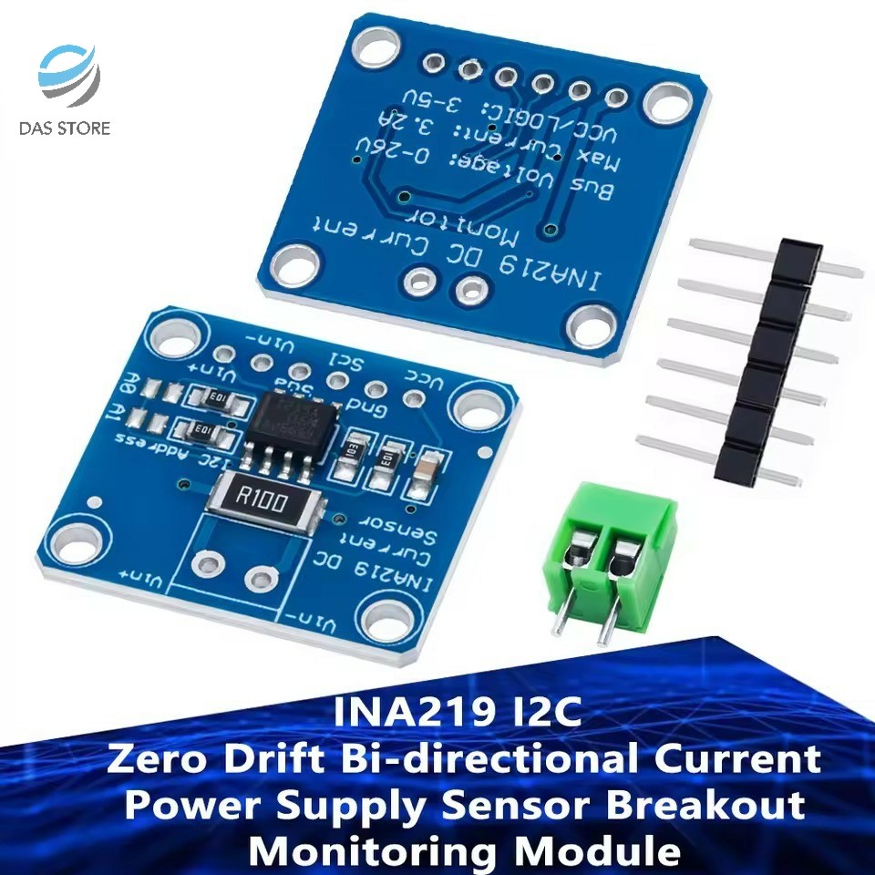 Jual MCU219 INA219 I2C DC Current Power Monitoring Sensor Module Zero-Drift Bidirectional MCU ...