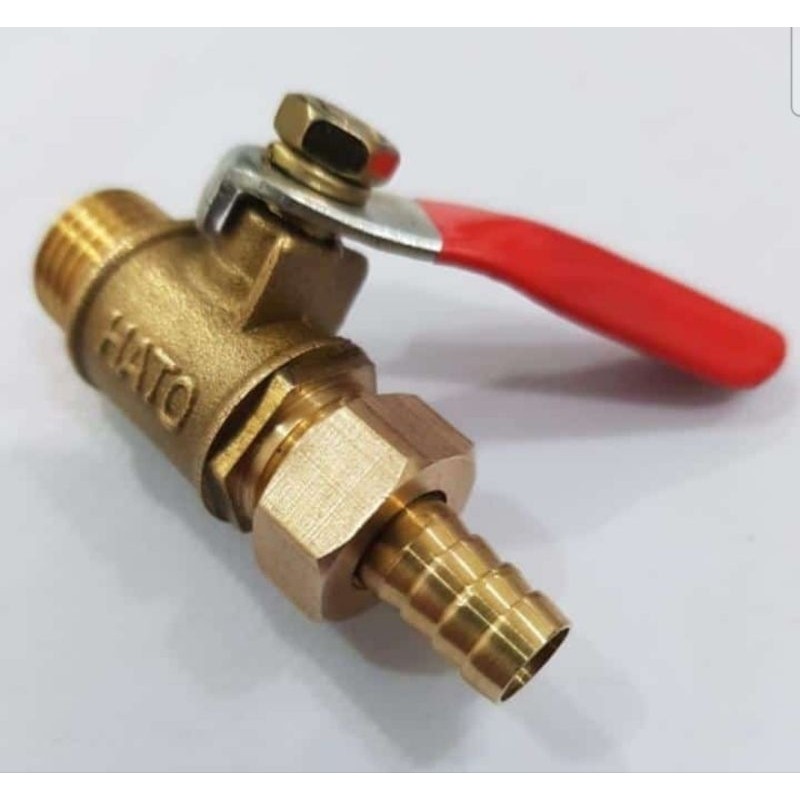Jual Kran Kompresor Angin Stop Kran Kuningan 1/4" | Shopee Indonesia