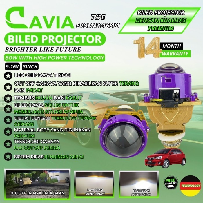 Jual CAVIA-PREMIUM BILED PROJIE PROJECTOR LED MOBIL TOYOTA ETIOS VALCO ...