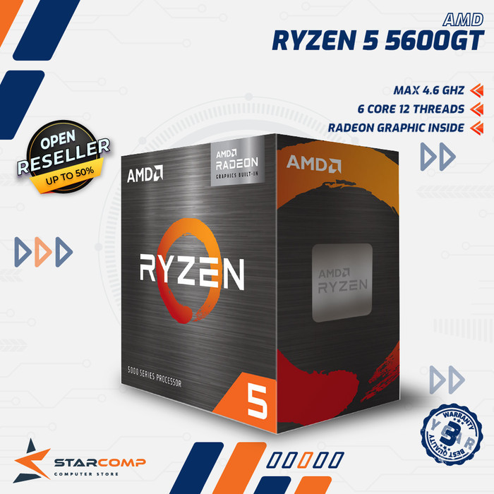 Jual AMD Ryzen 5 5600GT 3.6Ghz Up To 4.6Ghz Cache 16MB 65W AM4 | Shopee ...
