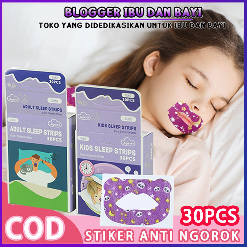 Jual 30pcs Plester Mulut Tidur Stiker Anti Ngorok Dengkur Anti Snore ...