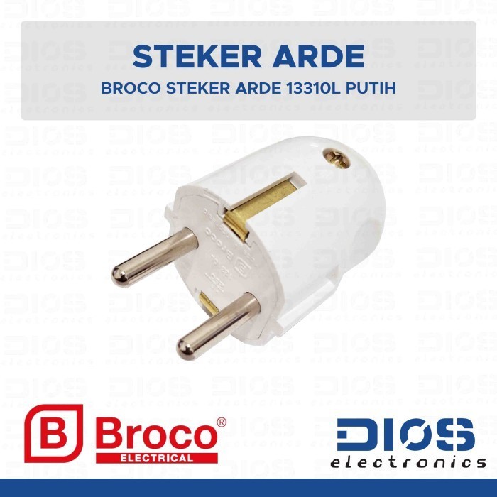 Jual BROCO Steker Arde Colokan Listrik 16A Putih 13310L SNI Stop Kontak ...