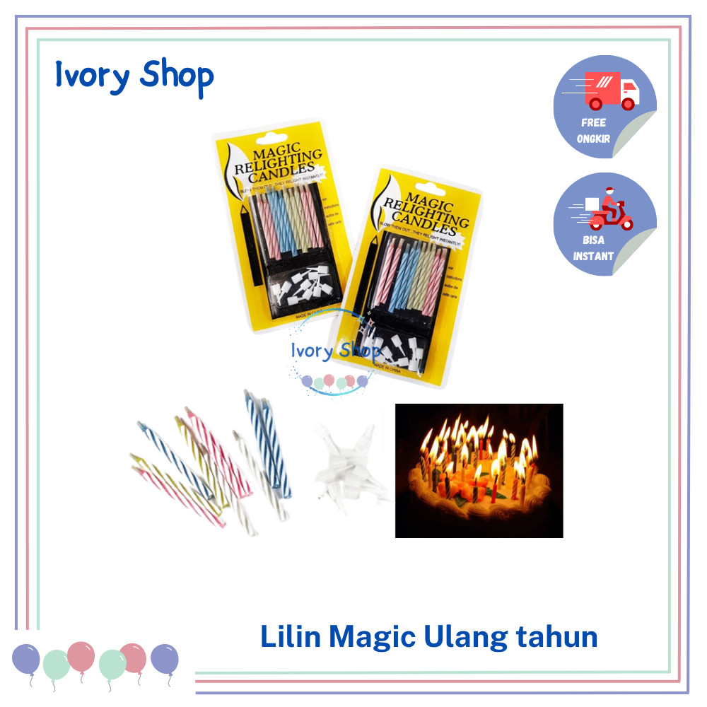 Jual Lilin Magic Ulang Tahun Magic Candle Isi 10pcs | Shopee Indonesia
