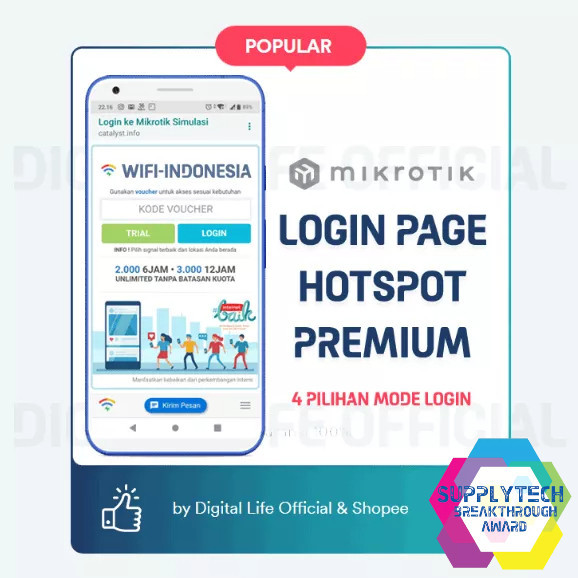 Jual Login Page Mikrotik Hotspot - Catalyst Premium 2.x | Shopee Indonesia