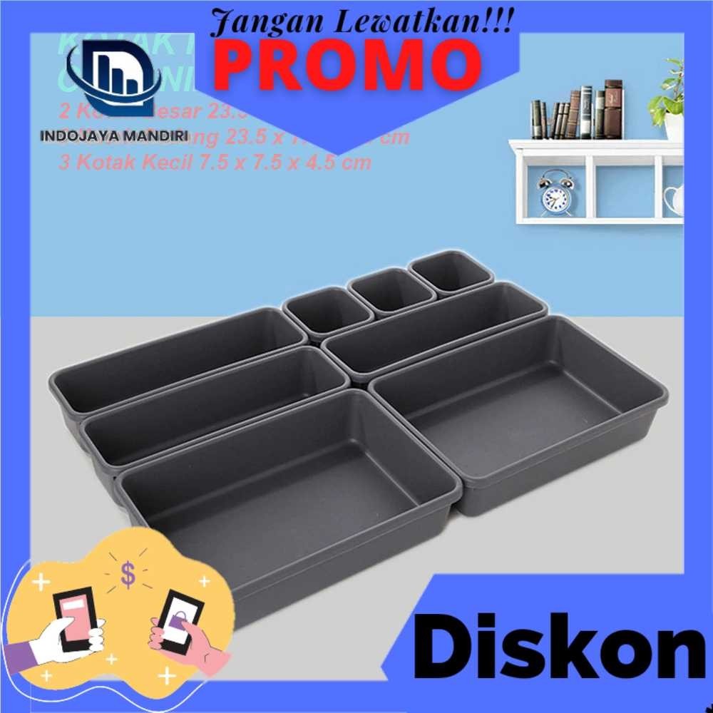 Jual BNBS Kotak Pembatas Organizer Laci Drawer Divider Box Plastik 8 ...