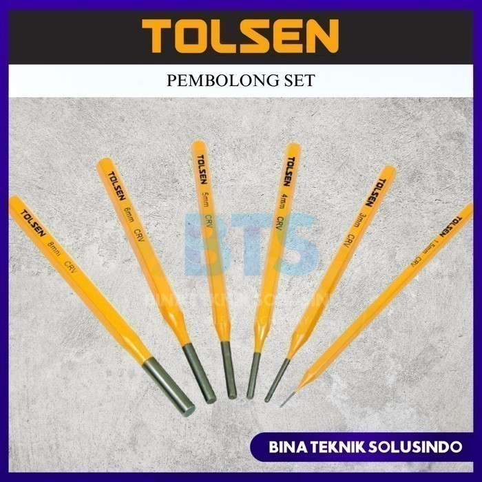 Jual TOLSEN Pin Punch Set 6Pcs 6" 1.5-8mm Pembolong Set | Shopee Indonesia