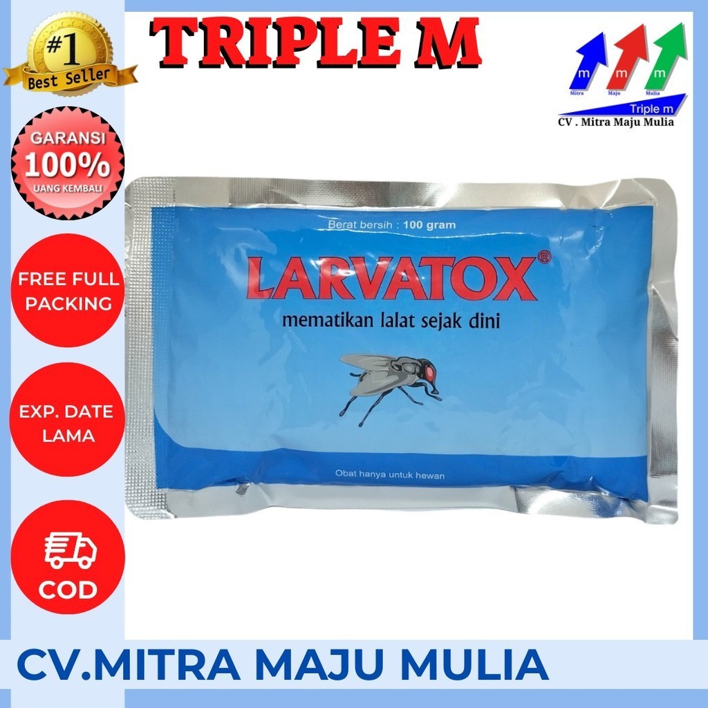 Jual LARVATOX 100 gr - Mengatasi Lalat Ayam Sapi Kambing Domba Unggas ...