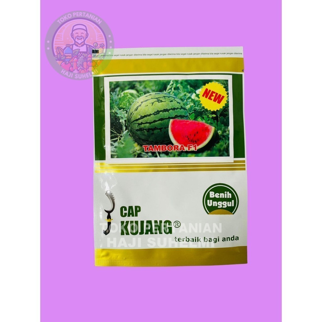 Jual Benih Semangka merah bulat NEW TAMBORA F1 isi 20gr dr Cap Kujang ...
