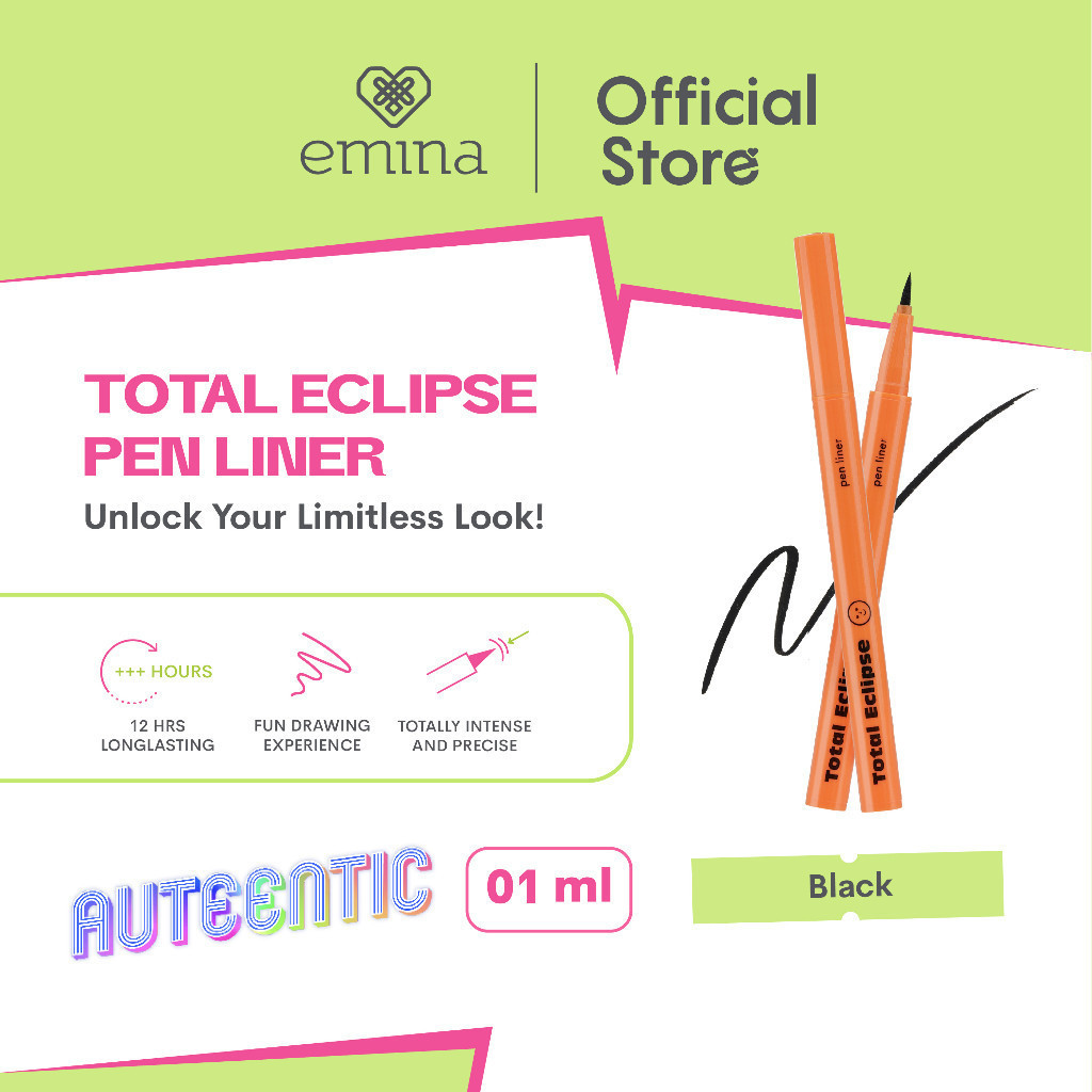 Jual EMINA Total Eclipse Pen Liner 1ml | Emina Pen Liner Emina Original | Shopee Indonesia
